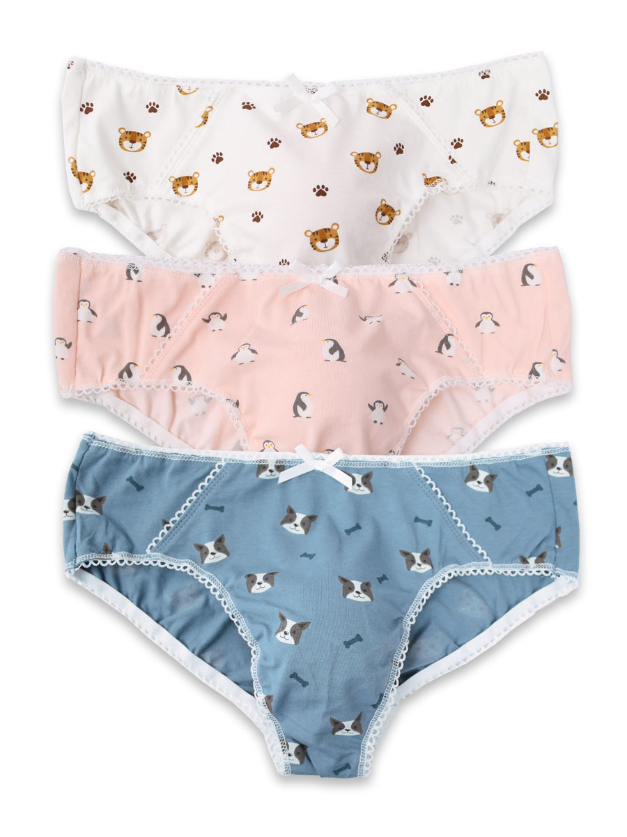 Men's Cotton Print Picot Panty 3-Pack - Great Panty Deal - XDress UK